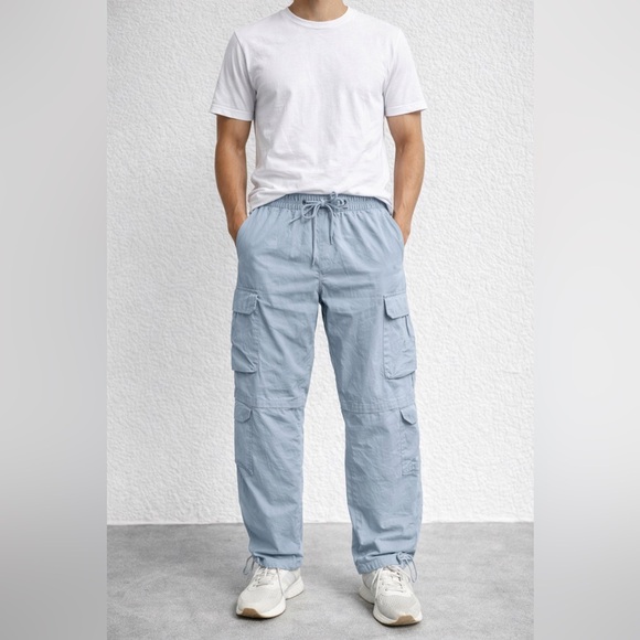 PacSun | Pants | Pacsun Blue Relaxed Cargo Pants Mens L | Poshmark